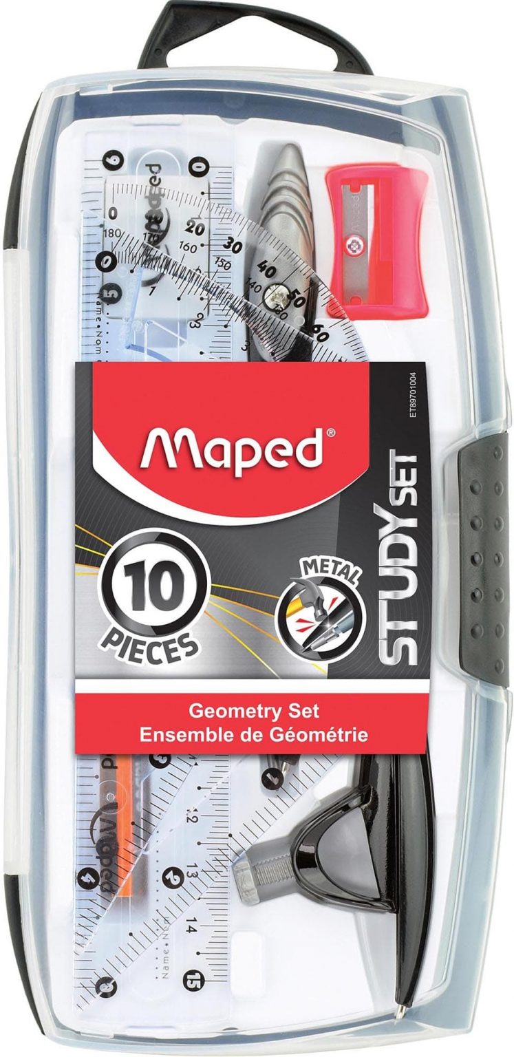 Study Metal Compass & Geometry 10 Piece Set – Maped Helix USA