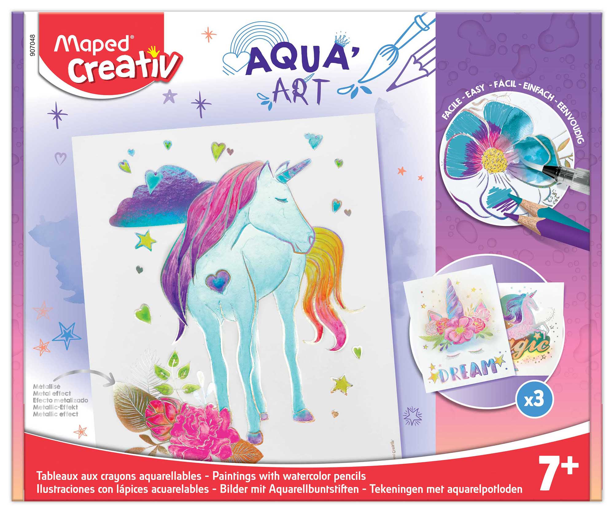 Creativ Aqua’Art Metallized Watercolor 14 Piece Unicorn Kit – Maped ...