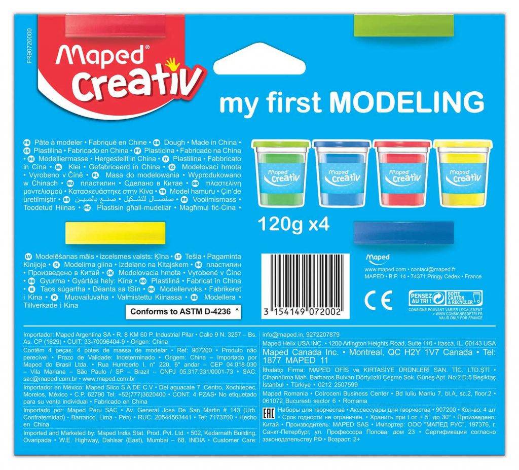 Creativ My First Premium Modeling Dough x4 – Maped Helix USA