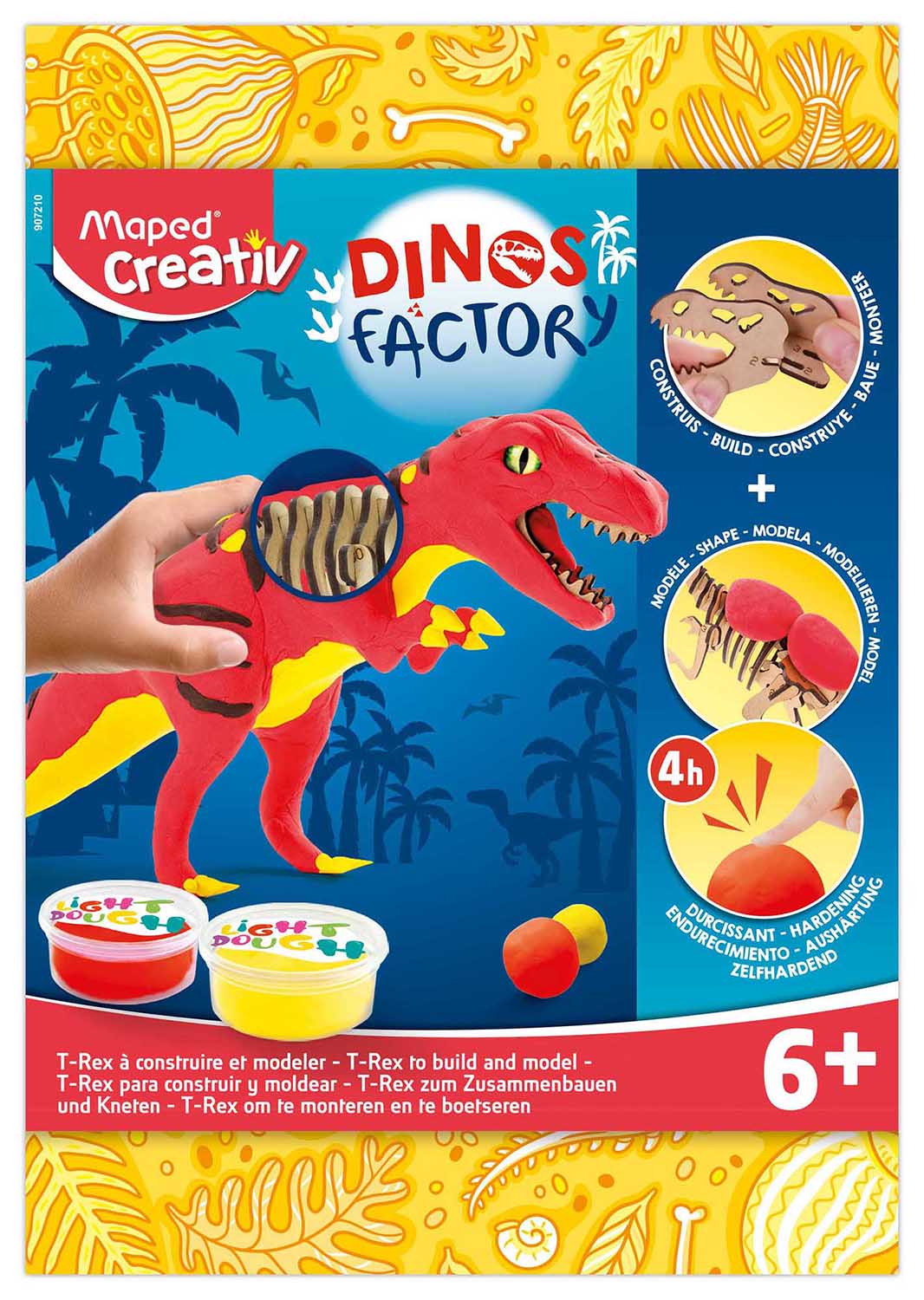 Creativ Dinos Factory T-Rex 3D Modeling Dough 9 Piece Kit – Maped Helix USA
