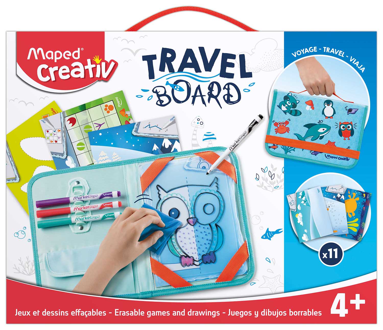 Creativ Transparent Travel Board 18 Piece Drawing Kit – Maped Helix USA